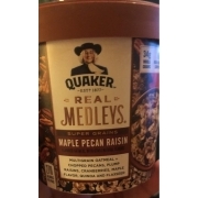 Quaker Real Medleys Supergrains, Maple Pecan Raisin Flavored Oatmeal ...
