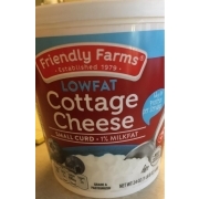Friendly Farms Cottage Cheese, Lowfat: Calories, Nutrition Analysis ...