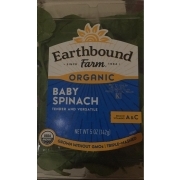 Earthbound Farm Baby Spinach, Organic: Calories, Nutrition Analysis ...