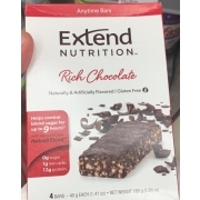 Extend Nutrition Bar, Rich Chocolate: Calories, Nutrition Analysis ...