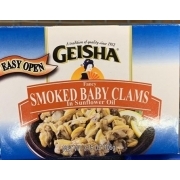 Geisha Fancy Smoked Baby Clams in Cottonseed Oil: Calories, Nutrition ...