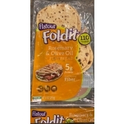 Flatout Foldit Flatbread, Rosemary & Olive Oil: Calories, Nutrition ...