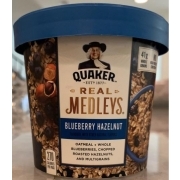 Quaker Real Medleys, Blueberry Hazelnut Oatmeal: Calories, Nutrition ...