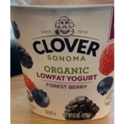 Clover Sonoma Yogurt, Lowfat, Organic Forest Berry: Calories, Nutrition ...