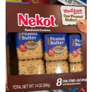 Lance Nekot Sandwich Cookies, Real Peanut Butter: Calories, Nutrition ...