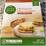 Simple Truth Multigrain Rice Crackers With Sea Salt: Calories ...