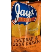 Jays Potato Chips, Cheddar & Sour Cream, Ridges: Calories, Nutrition ...