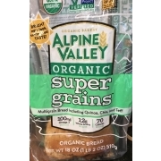 Alpine Valley Breads Organic Super Grains Bread: Calories, Nutrition ...
