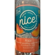 Nice! Peach Flavored Sparkling Water Beverage: Calories, Nutrition Analysis & More | Fooducate