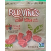 Red Vines Bites, Mini, Mixed Berry: Calories, Nutrition Analysis & More ...