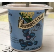 Trader Joe's Yogurt Cup, Blueberry & Cream: Calories, Nutrition Analysis & More | Fooducate