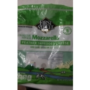 First Street Mozzarella Feather Shredded Cheese: Calories, Nutrition ...
