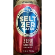 Kroger Naturally Flavored Sparkling Seltzer Water, Raspberry: Calories ...