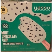 Yasso Frozen Greek Yogurt Bars, Mint Chocolate Chip: Calories ...