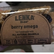 Lenka Bar Granola Bar, Berry Omega: Calories, Nutrition Analysis & More ...
