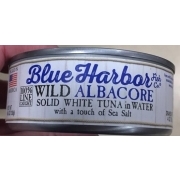 Blue Harbor Fish Co Wild Albacore Solid White Tuna In Water: Calories ...