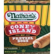 Nathans Beef Pretzel Dogs: Calories, Nutrition Analysis & More | Fooducate