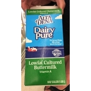 Alta Dena Buttermilk, Cultured, Low Fat, 1% Milkfat: Calories ...
