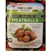 Pure Land America Meatballs, Organic Grass Fed Beef: Calories ...