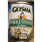 Geisha Oysters In Water, Whole: Calories, Nutrition Analysis & More ...
