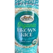 Sprout's Brown Rice Cakes, Lightly Salted: Calories, Nutrition Analysis ...