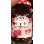 Smucker's Simply Fruit, Red Raspberry Spreadable Fruit: Calories ...