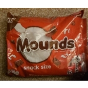 Mounds Candy Bar, Dark Chocolate & Coconut, Snack Size: Calories ...