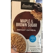 Essential Everyday Instant Oatmeal, Maple & Brown Sugar: Calories ...