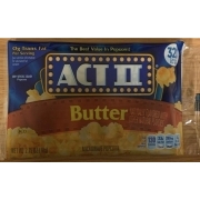 Act II Microwave Popcorn, Butter: Calories, Nutrition Analysis & More ...