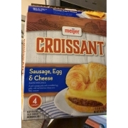Meijer Croissant, Sausage, Egg & Cheese: Calories, Nutrition Analysis ...