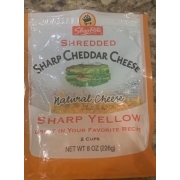 ShopRite Natural Cheese, Sharp Cheddar cheese, Shredded, Sharp Yellow ...