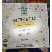 Trader Joe's Seltzer Water, Flavored With Lemon And Ginger Juice: Calories, Nutrition Analysis ...