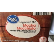 Great Value Cappuccino Mix, Mocha Macchiato: Calories, Nutrition ...