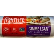 Lightlife Ground Sausage, Plant-Based, Gimme Lean: Calories, Nutrition ...