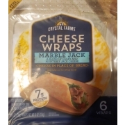Crystal Farms Cheese Wraps, Marble Jack: Calories, Nutrition Analysis ...