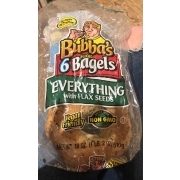 Bubba's Bagels, Everything With Flax Seeds, Sliced: Calories, Nutrition ...