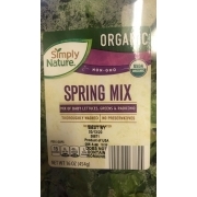 Simply Nature Spring Mix, Organic: Calories, Nutrition Analysis & More ...