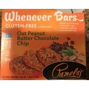 Pamela's Whenever Bars, Oat Peanut Butter Chocolate Chip: Calories ...