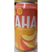 Aha Sparkling Water, Peach plus Honey: Calories, Nutrition Analysis & More | Fooducate