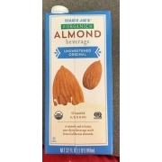 Trader Joe's Almond Beverage, Unsweetened: Calories, Nutrition Analysis & More | Fooducate