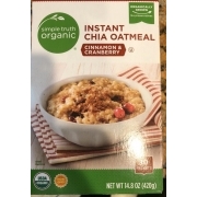 Simple Truth Oatmeal, Instant Chia, Cinnamon & Cranberry: Calories ...