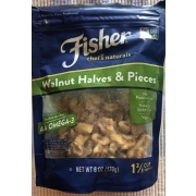 Fisher Walnut Halves & Pieces: Calories, Nutrition Analysis & More ...