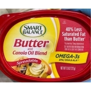 Smart Balance Spreadable Butter & Canola Oil: Calories, Nutrition ...