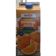 Meijer 100% Pure Squeezed Premium Orange Juice: Calories, Nutrition ...