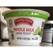 Friendly Farms Greek Yogurt, Whole Milk, Key Lime: Calories, Nutrition ...