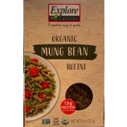 Explore Cuisine Rotini, Mung Bean, Organic: Calories, Nutrition ...