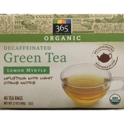 365 Everyday Value Organic Green Tea, Decaffeinated with Lemon Myrtle ...