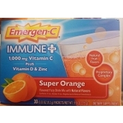 Emergen-C Immune Plus, System Support, Super Orange: Calories ...