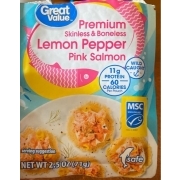 Great Value Pink Salmon, Lemon Pepper: Calories, Nutrition Analysis ...