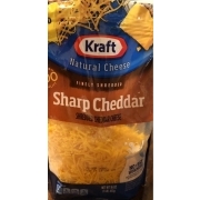 Kraft Natural Cheese Sharp Cheddar, Finely Shredded: Calories ...